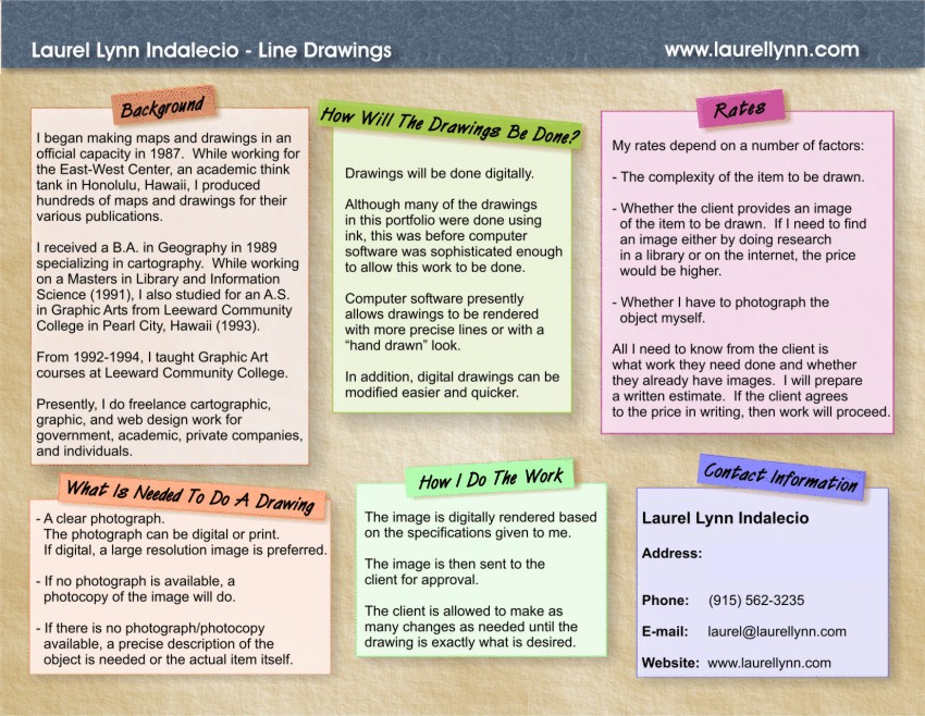 Laurel Lynn Productions - Graphic Design - Samples of Work - Line Drawings